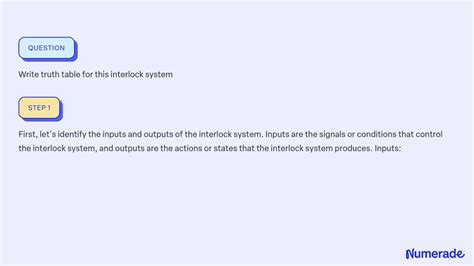 Solved Write Truth Table For This Interlock System