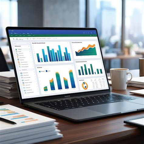 Analyzing Data With Microsoft Excel Premium Ai Generated Image