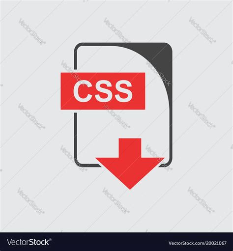Css Icon Flat Royalty Free Vector Image Vectorstock