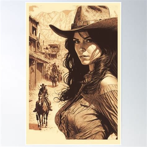 Cowgirl Wild West Collection Poster Cowgirl Wild West