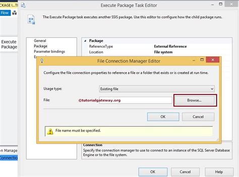Execute Packages In File System Ssis Execute Package Task