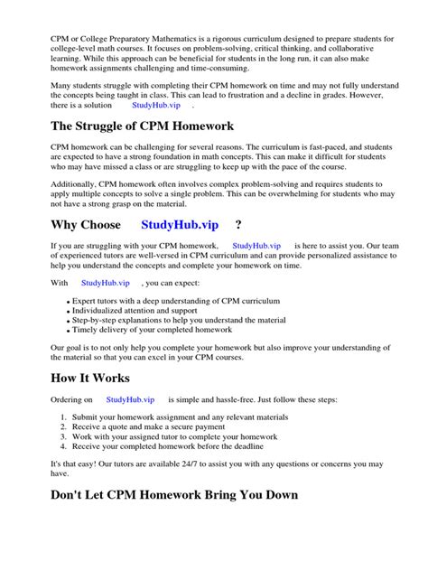 Homework Cpm Pdf Mathematics Homework