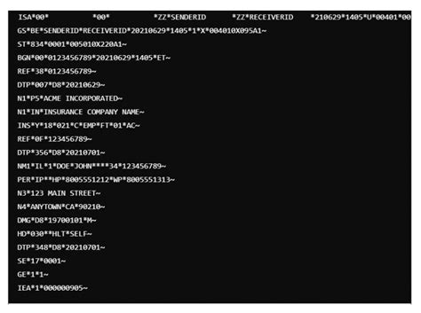 Edi 834 Transaction Example Edi Blog