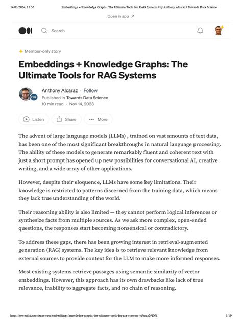 Embeddings Knowledge Graphs The Ultimate Tools For Rag Systems By