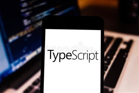 Typescript Logo On The Mobile Device Typescript Is A Web Programming Language Editorial Stock