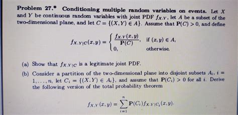 Solved Problem 27 Conditioning Multiple Random Variables