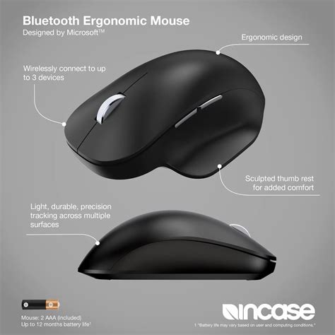 Bluetooth Ergonomic Mouse Designed By Microsoft