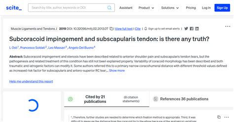 Subcoracoid Impingement And Subscapularis Tendon Is There Any Truth