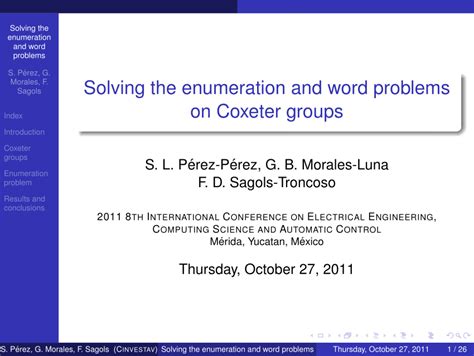 Pdf Solving The Enumeration And Word Problems On Coxeter Groups