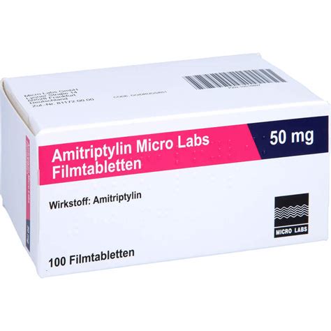Amitriptylin Micro Labs 50 Mg Filmtabletten 100 St Auf E Rezept Kaufen Aponeo