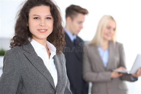 Group Of Business People At Meeting In Office Focus On A Beautiful