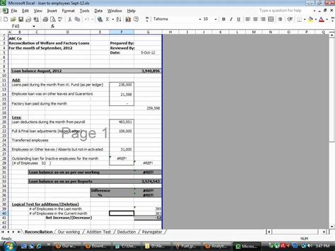 Payroll Reconciliation Excel Template