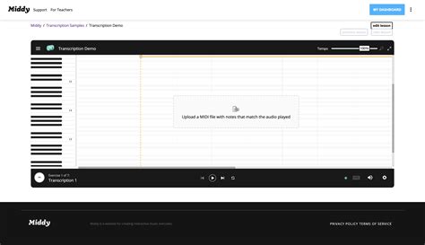 Transcription Exercise Guide Support Center Middy