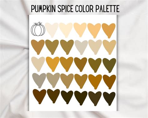 Procreate Colour Pallet Pumpkin Spice Colour Pallet Etsy