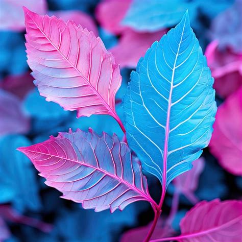 Premium Photo Blue Leaf In Nature