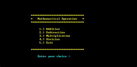 Mathematical Operation Sourcecodester