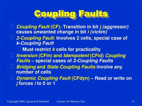 PPT VLSI Testing Lecture 10 Memory Test PowerPoint Presentation