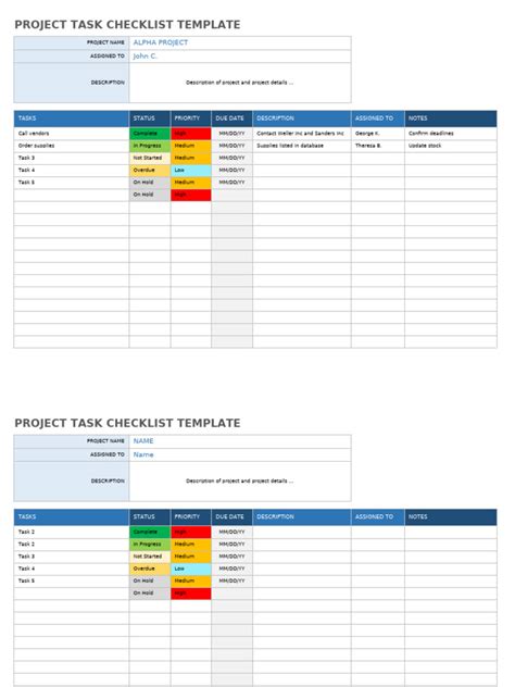 Ic Project Task Checklist 11588 Pdf