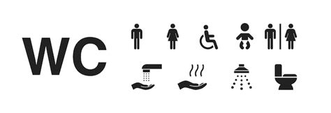 Premium Vector Wc Icon Set Vector Eps 10