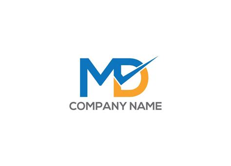 Md Initial Logo Design Vector Icon Template Vector Art At Vecteezy