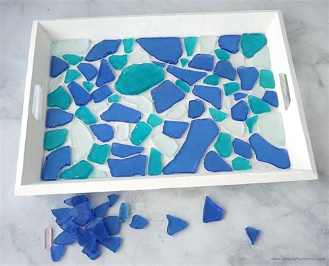 Sea Glass Mosaic Tray Artsy Fartsy Mama