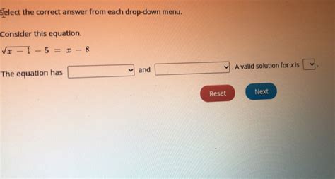 Solved Select The Correct Answer From Each Drop Down Menu Consider