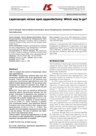 Transvaginal Endoscopic Appendectomy Scienceopen My Xxx Hot Girl