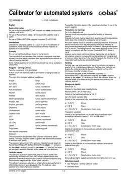 Insert Calibrator For Automated Systems03510581001v11en Pdf
