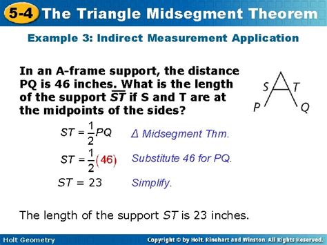 5 4 The Triangle Midsegment Theorem Vocabulary Midsegment