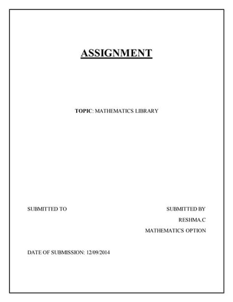 Mathematics Library Docx Mathematics Library Docx