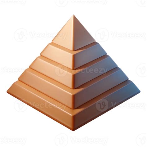 Striking Distinguished Geometric Rendering Of A Pyramid Flat Color Crisp Edges With Scalable
