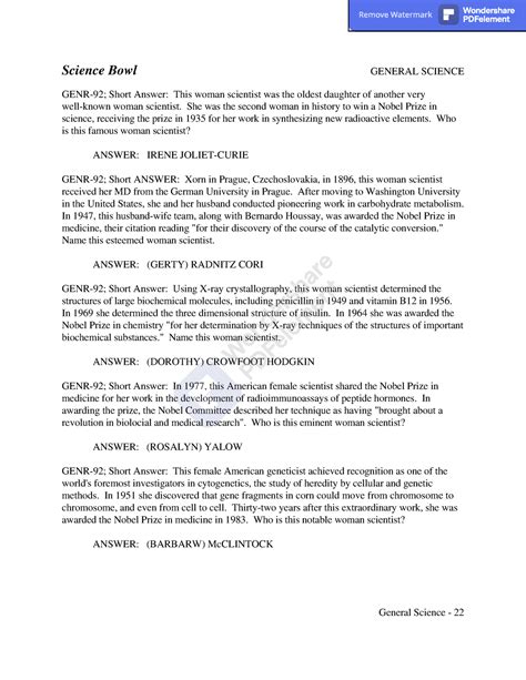 MCQ Science Quiz Mcq Science Bowl GENERAL SCIENCE General Science