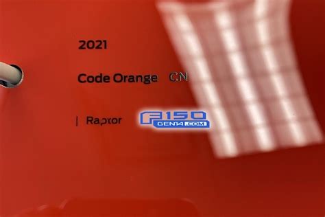 First Signs Of New 2021 Raptor F 150 Revealed In Code Orange Dealer Color Guide F150gen14