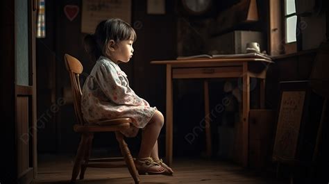 방에 있는 의자에 앉아 있는 어린 소녀 의자에 앉아있는 아이 고화질 사진 사진 플래시 사진 배경 일러스트 및 사진 무료 다운로드 Pngtree