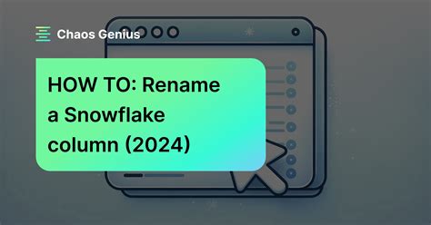 How To Rename A Snowflake Column 2024