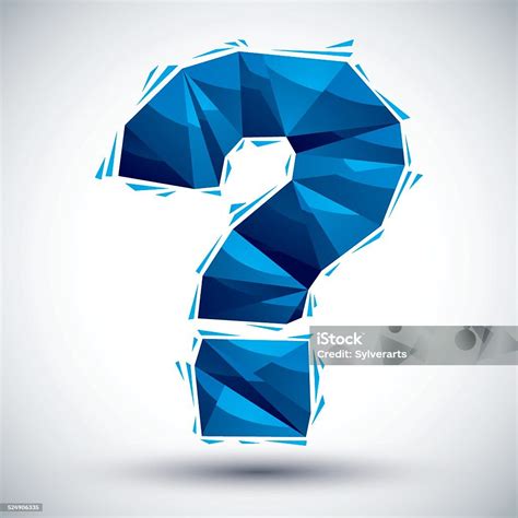 파란색 물음표 아이콘 생산 기하학적 3d 현대적인 스타일 3차원 형태에 대한 스톡 벡터 아트 및 기타 이미지 3차원 형태 개념 개념과 주제 Istock