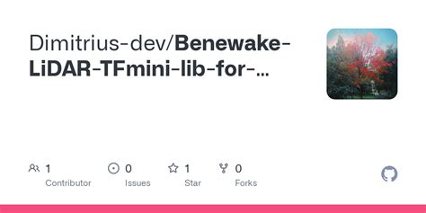 Github Dimitrius Dev Benewake Lidar Tfmini Lib For Esp