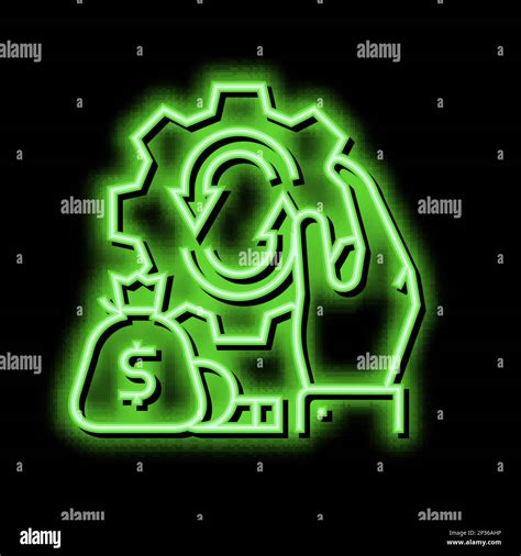Finance Optimize Neon Glow Icon Illustration Stock Vector Image And Art Alamy