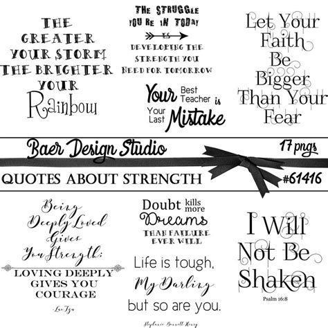 Strength Quotes Inspirational Word Art Png Clipart Digital Download