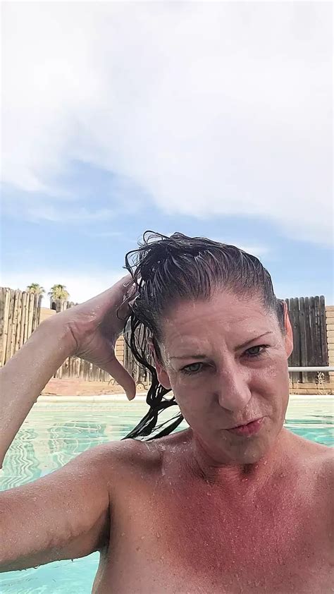 Naked Cougar Swimming And Masturbation American Fingering Porn By FapHouse XHamster