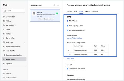 Zoho Mail Pop Imap And Smtp Server Details
