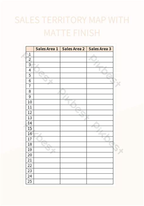 creating a sales territory map with distinct matte finish excel