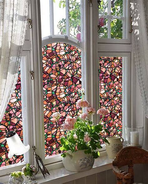 Winston Porter Faux Stained Glass Sidelight Window Decal Wayfair