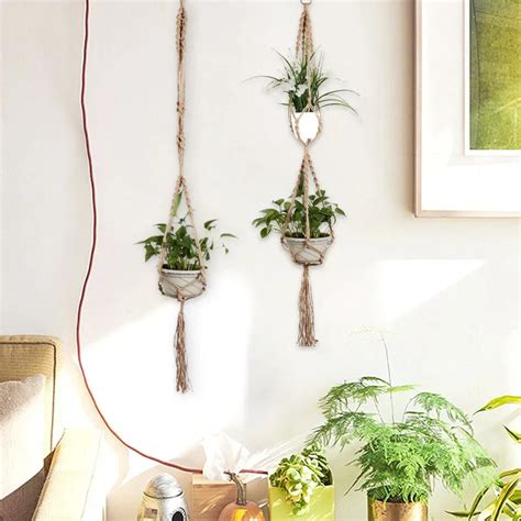 Подвесной цветок горшок корзина Защита окружающей среды веревки Висячие веревки корзина для