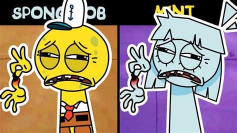 Spongebob Removing A Splinter And Mint Sprunki Animation Comparison Youtube