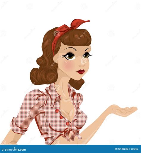 Pin Up Girl Retro Style Stock Illustration Illustration Of Pretty