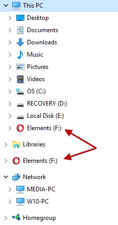 External Drives Listed Twice Duplicate In File Explorer Navigation