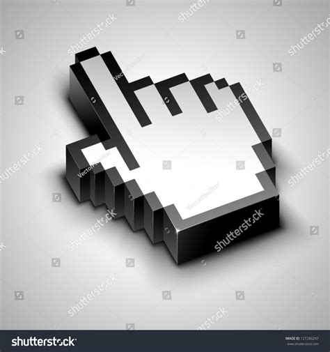 Link Select Cursor Pixel Art 3d Stock Vector Royalty Free 127286297