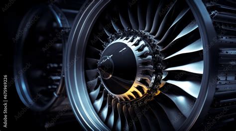 Explore The Cutting Edge Technology Of A Modern Turbofan Engine With This Close Up Shot Of The