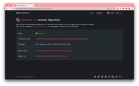 Migrate Generate Account Darwinia Network Documentation